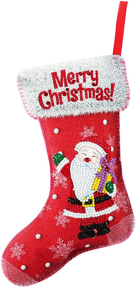Amazon.com: LUSandy Christmas Stockings DIY Santa Claus Diamond ...