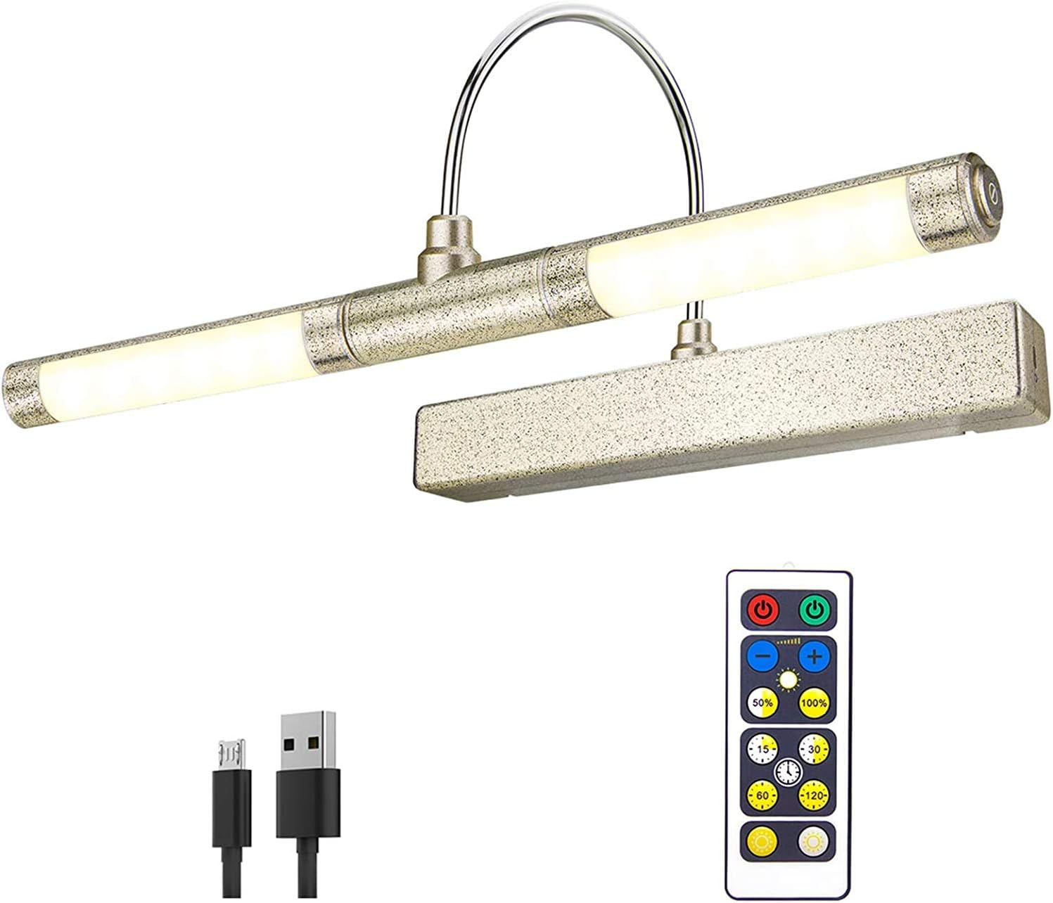 BIGMONAT Wireless Picture Wall Lights with Remote,Rechargeable Battery ...