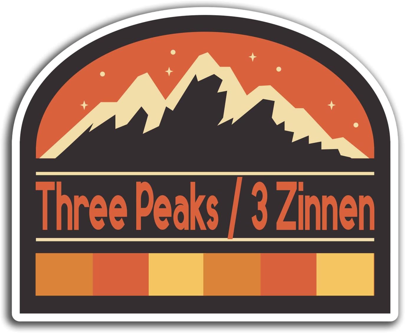 2 x 10cm Three Peaks 3 Zinnen Italy Vinyl Stickers - Fun Sticker ...