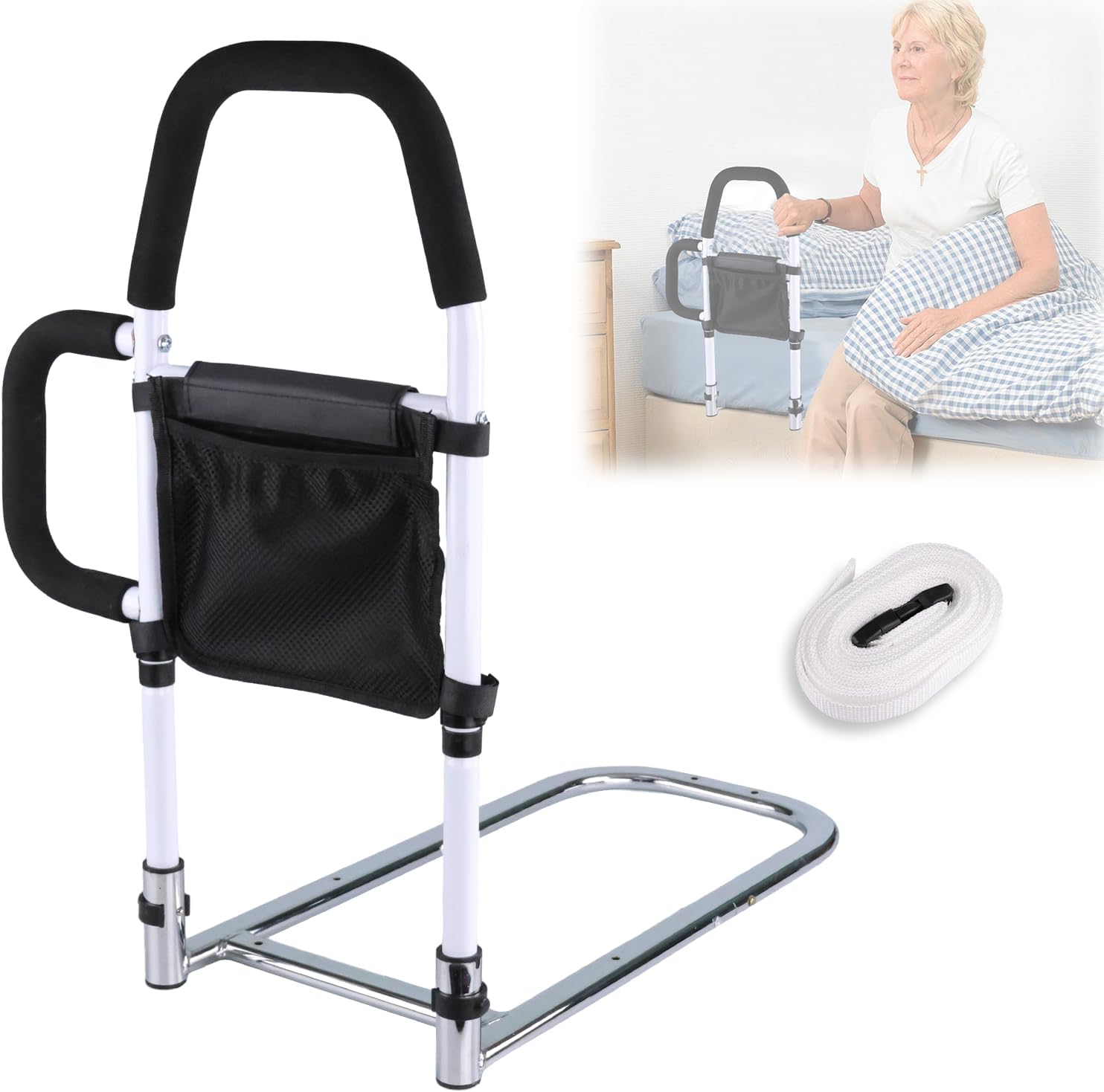 Amazon.com: Icedeer Bed Rails for Elderly Adults Safety with Storage ...