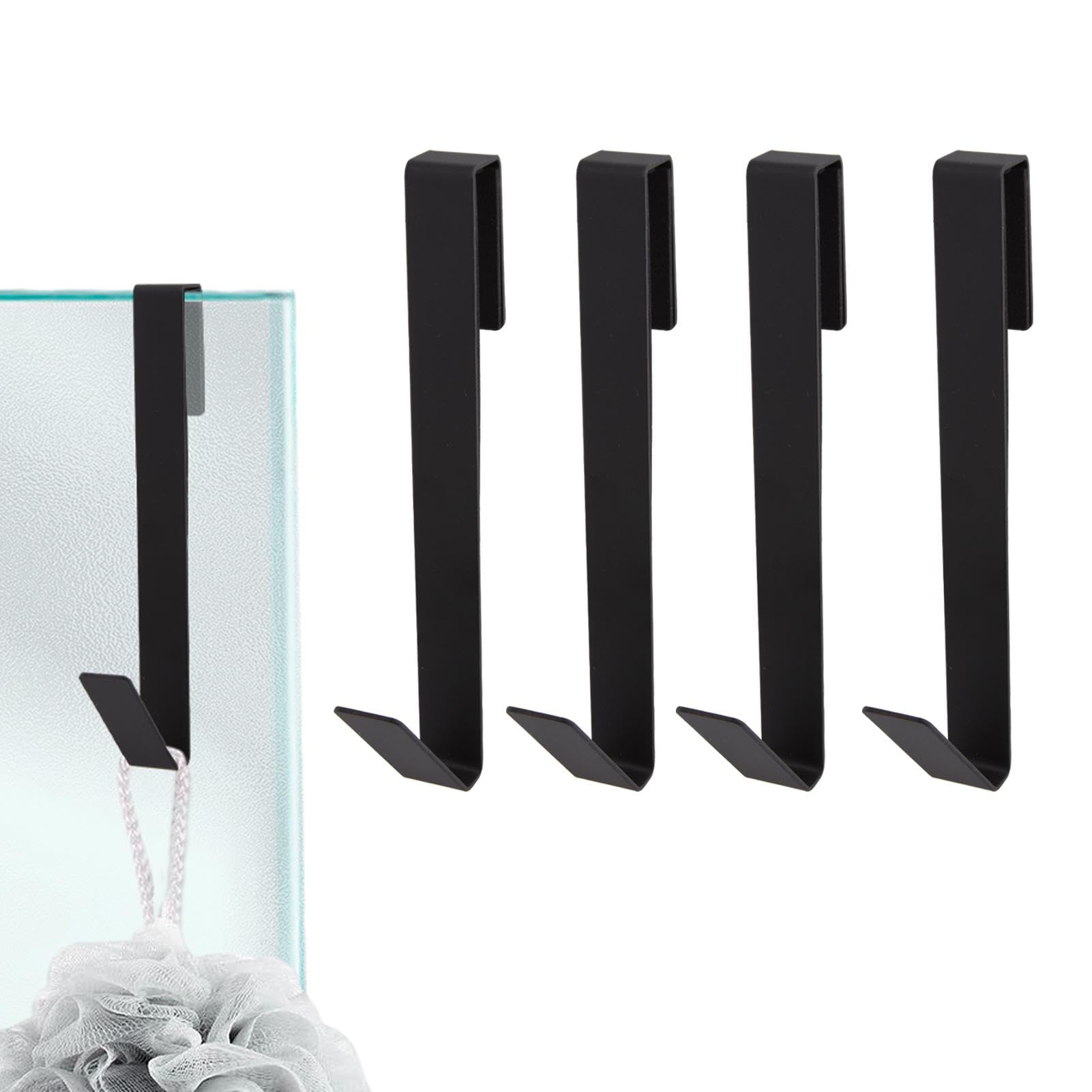 7 inch Shower Door Hooks 4 pcs, Over Glass Door Hook for Bathroom ...
