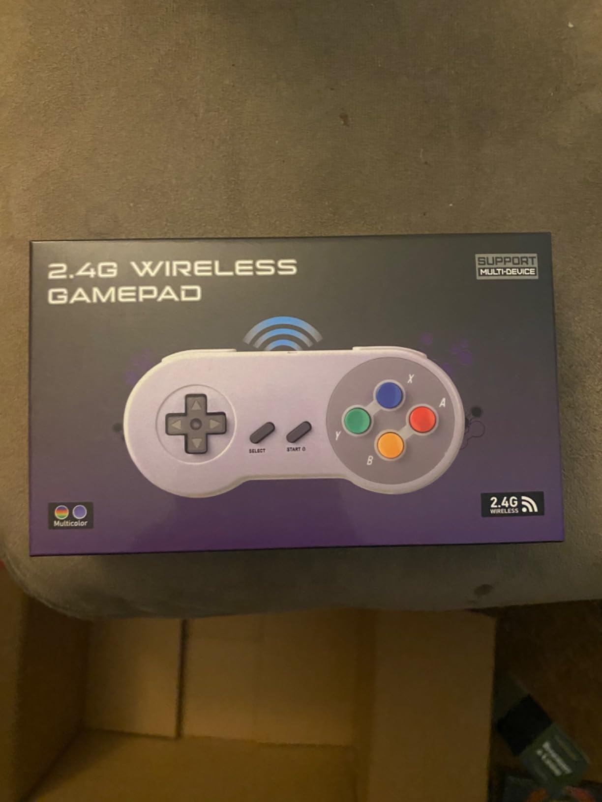 2.4GHz Retro Wireless SNES USB Controller, Rechargeable Classic SNES ...