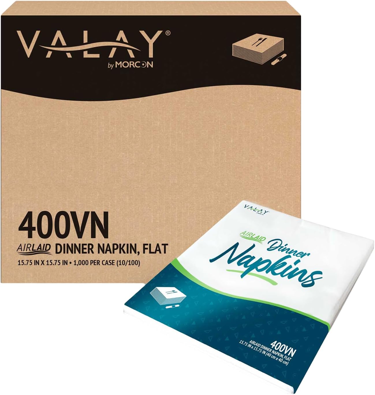 Amazon.com: Morcon Valay 400VN Paper Napkins with Linen-Feel for Events ...