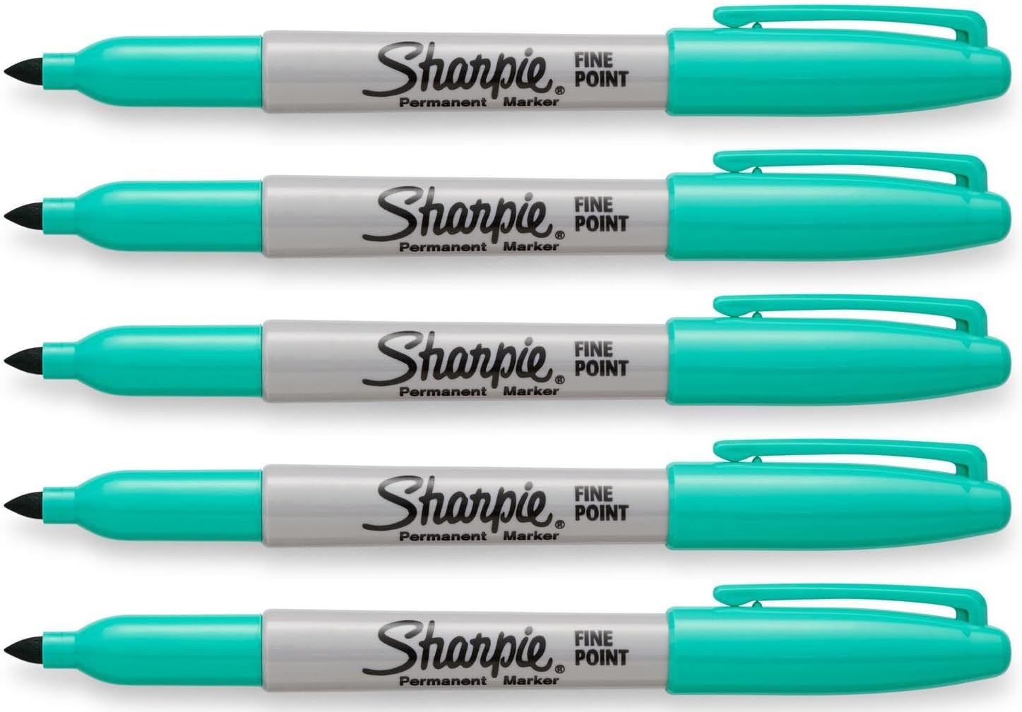 Amazon.com: Sharpie Aqua Markers, Fine Point Tip, Permanent Markers, 5 ...