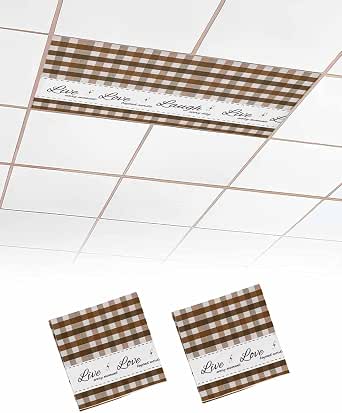Buffalo Brown Magnetic Fluorescent Light Covers for Ceiling Lights 2 x ...
