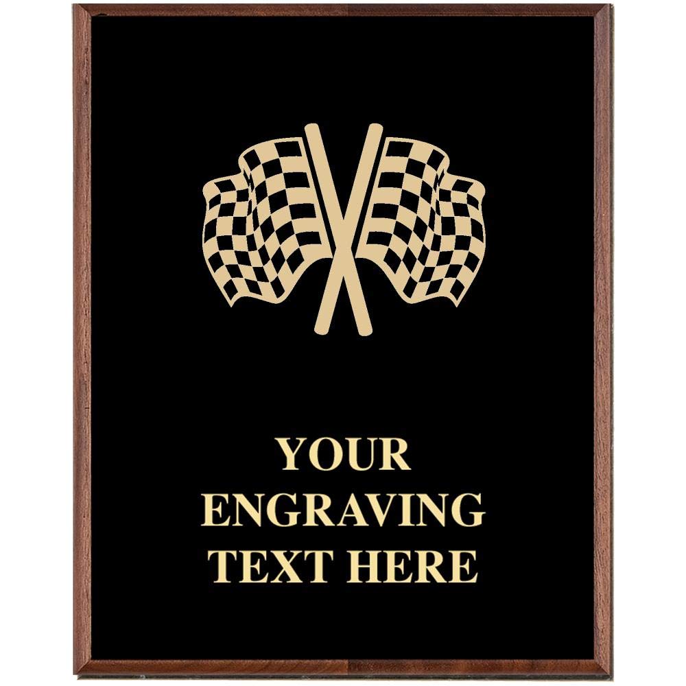 Amazon.com: Racing Plaques, Custom Engraved Race Flags Driving Trophy ...