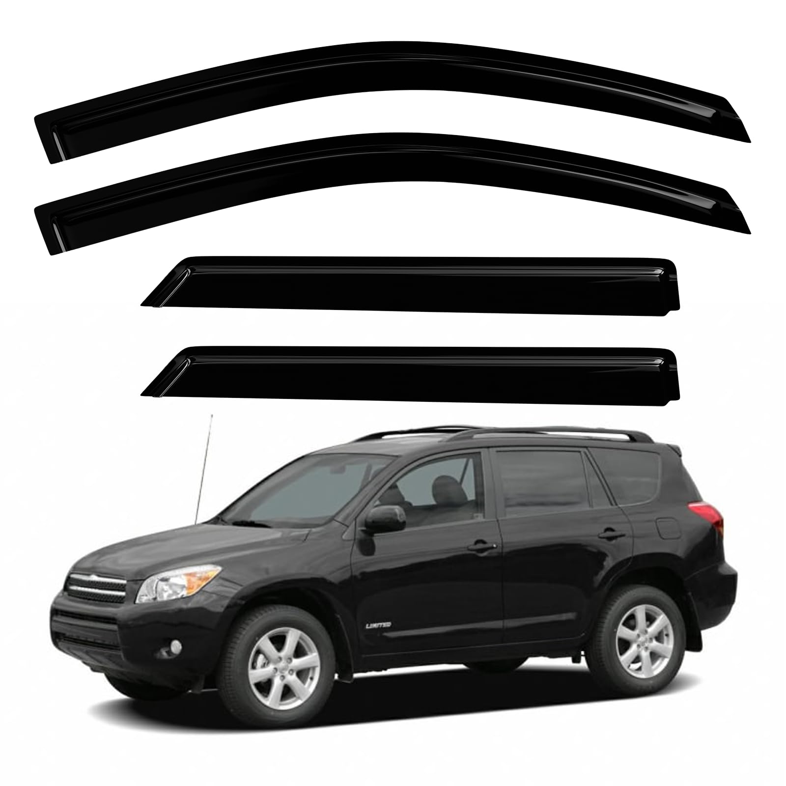 Snapklik.com : Dimflux Window Rain Guards Guard Car Shield Auto ...