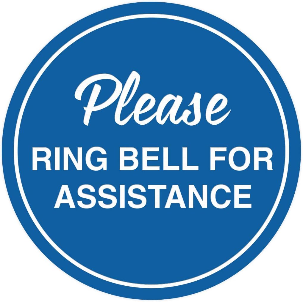Amazon.com : Signs ByLITA Circle Please Ring Bell For Assistance Wall ...
