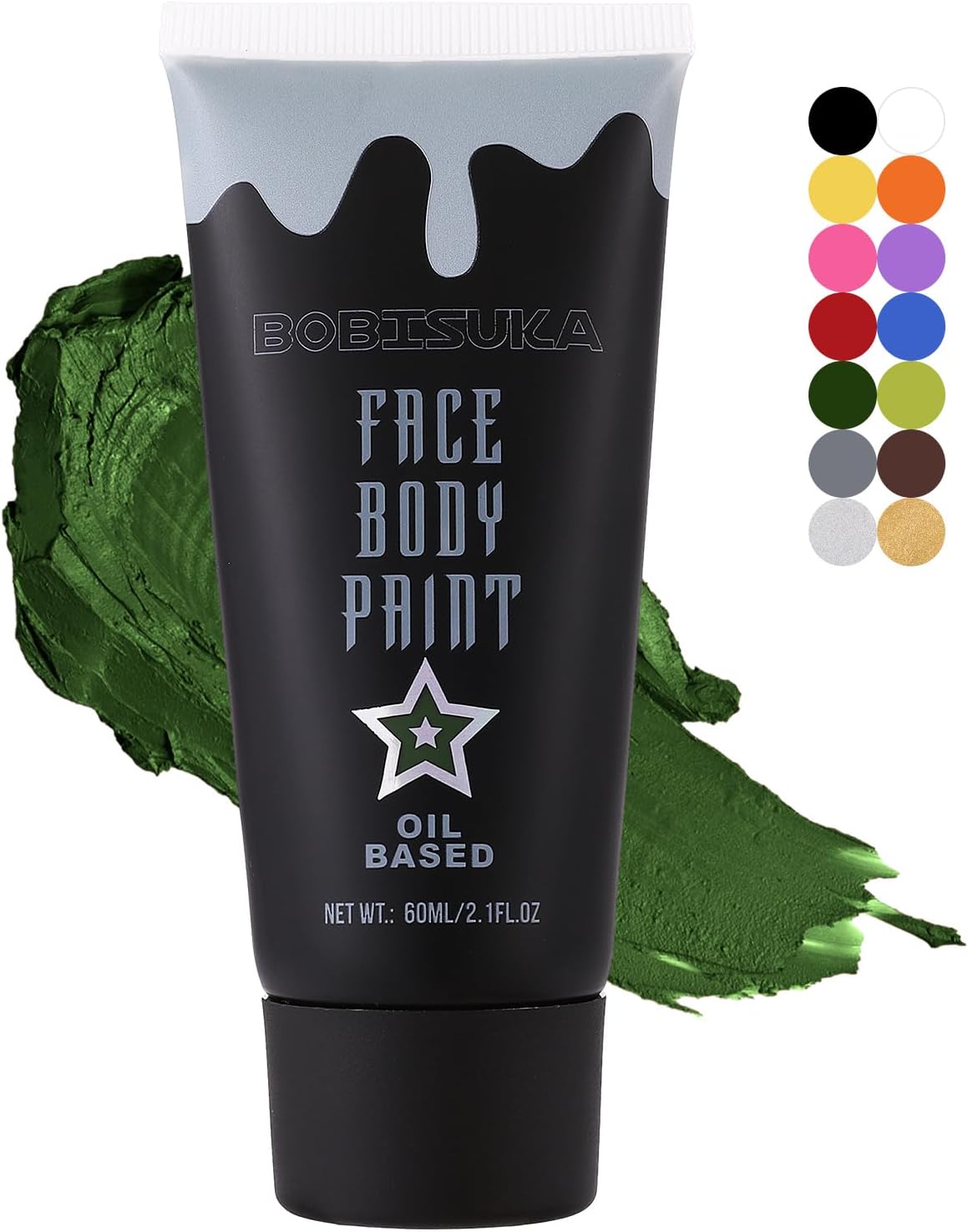 Amazon.com : BOBISUKA Green Face Paint, Blendable Cream Body paint, Eye ...