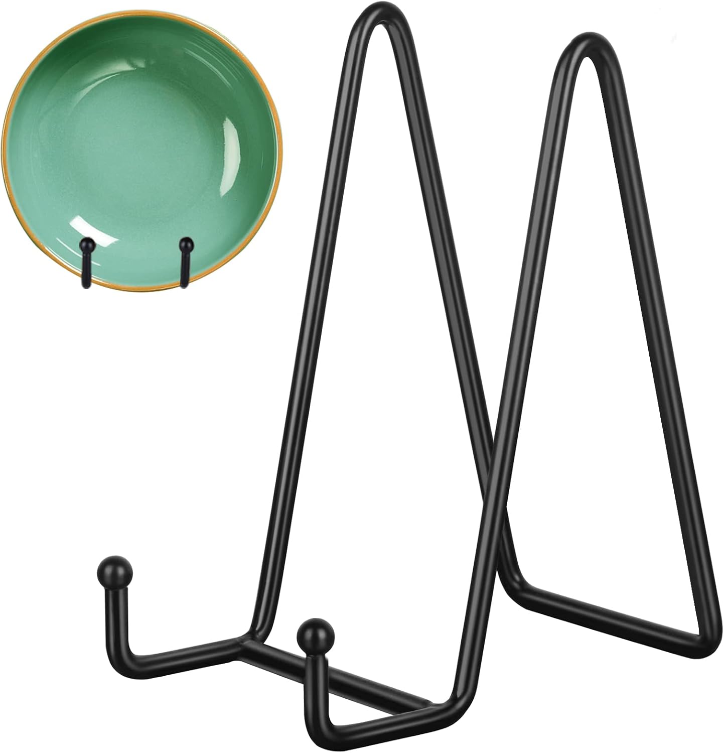 Amazon.com: Decolore 6 Inch 5 Pack Black Metal Display Stands Plate ...