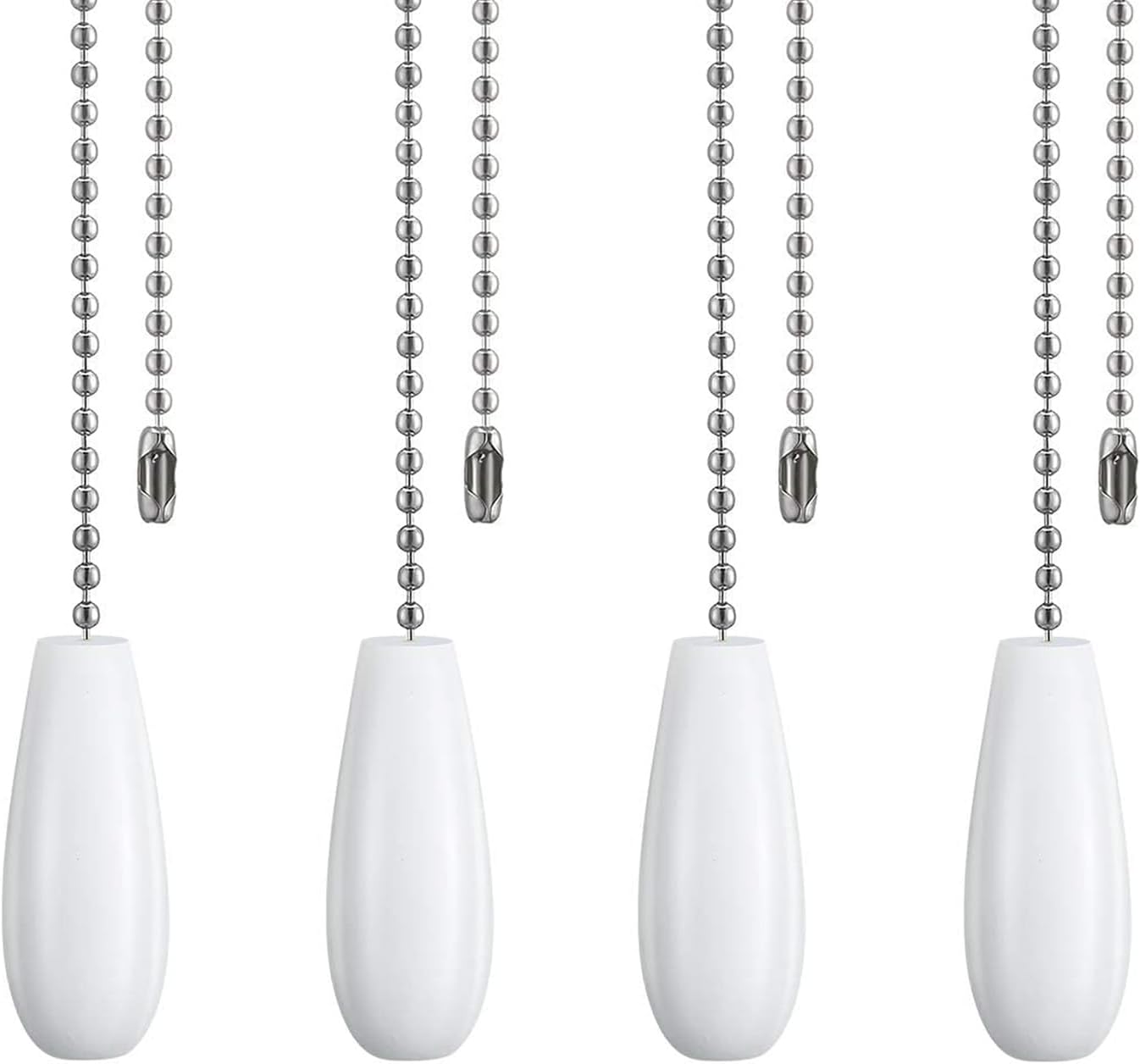 Swpeet 3Pcs 3 Colors 120" Metal Ceiling Fan Pull Chain Extension with ...