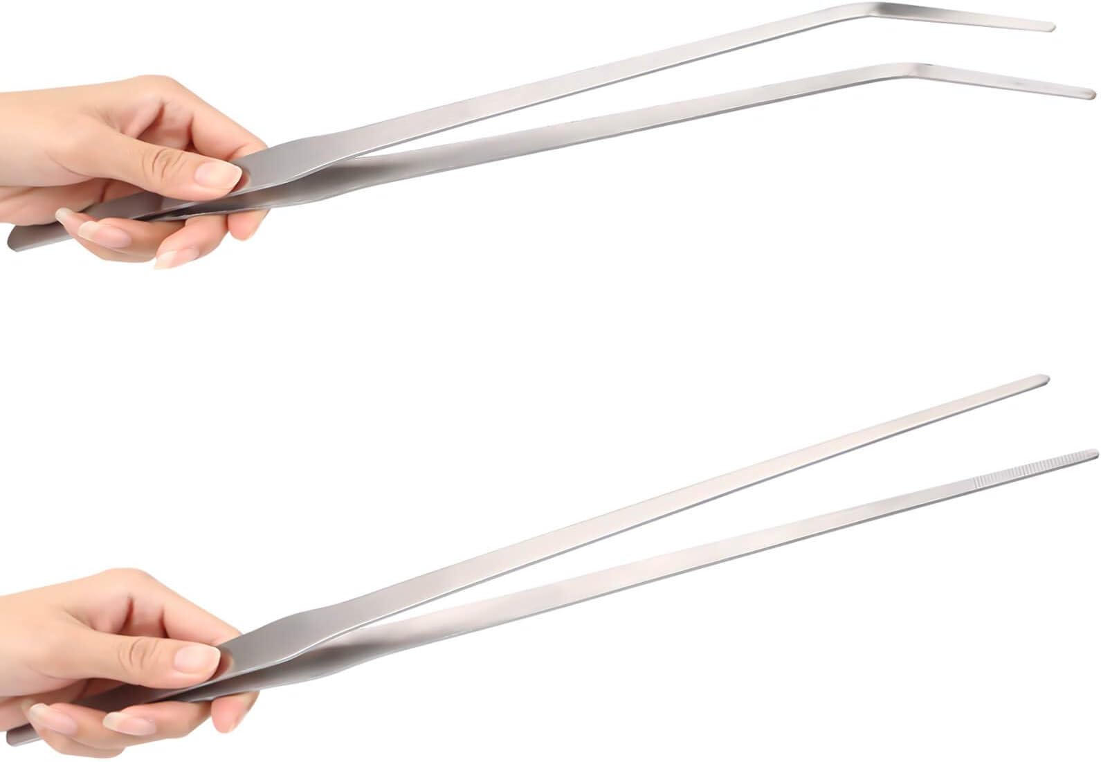 Amazon.com: JETKONG 2 Pcs 18 Inch (45cm) Stainless Steel Grill Tongs ...