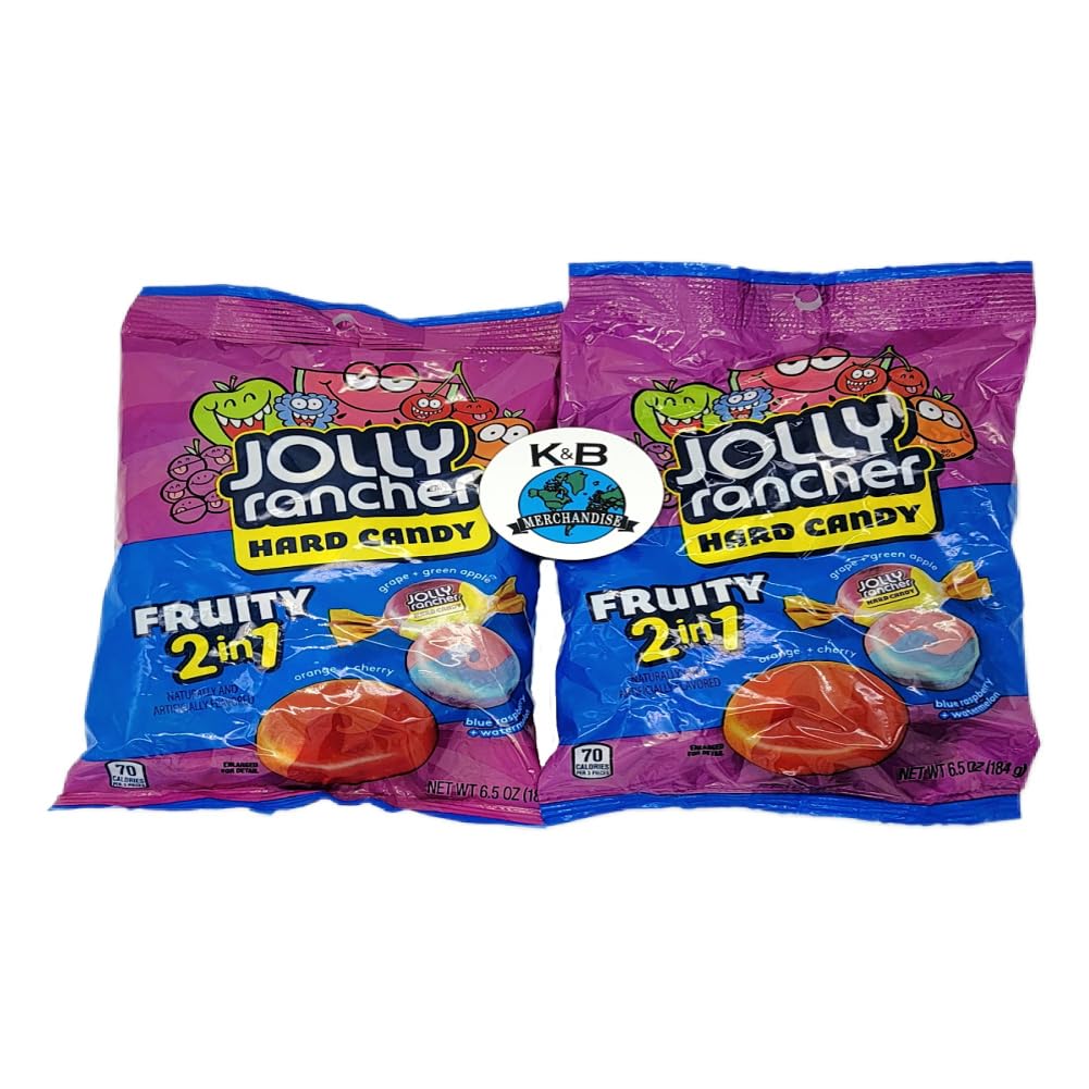 Amazon.com : Jolly Rancher Hard Candy Fruity 2 in 1 Assorted Flavors ...