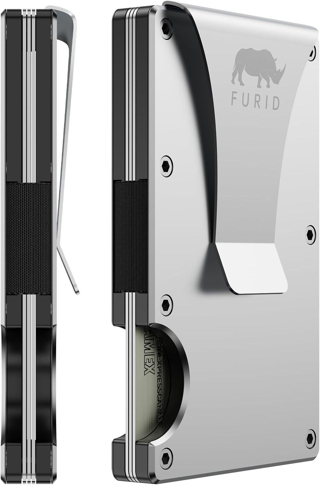 Amazon.com: Minimalist Slim Wallet For Men with Money-Clip-Credit Card ...