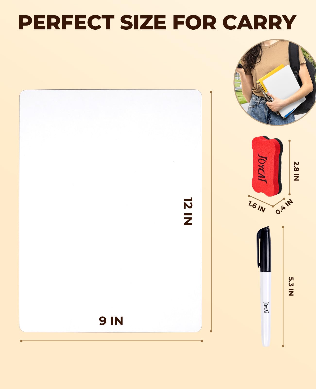 Snapklik.com : JoyCat Small Dry Erase Lap Boards For Students, 6 Pack 9 ...