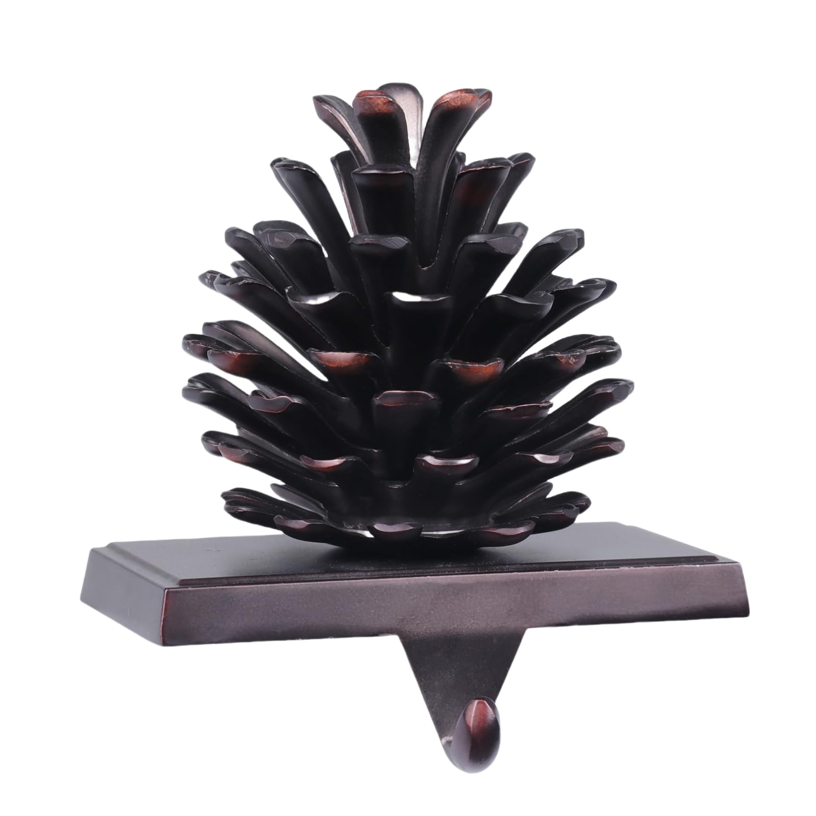 Snapklik.com : Pine Cones Christmas Stocking Holder, 3D Brown Metal ...