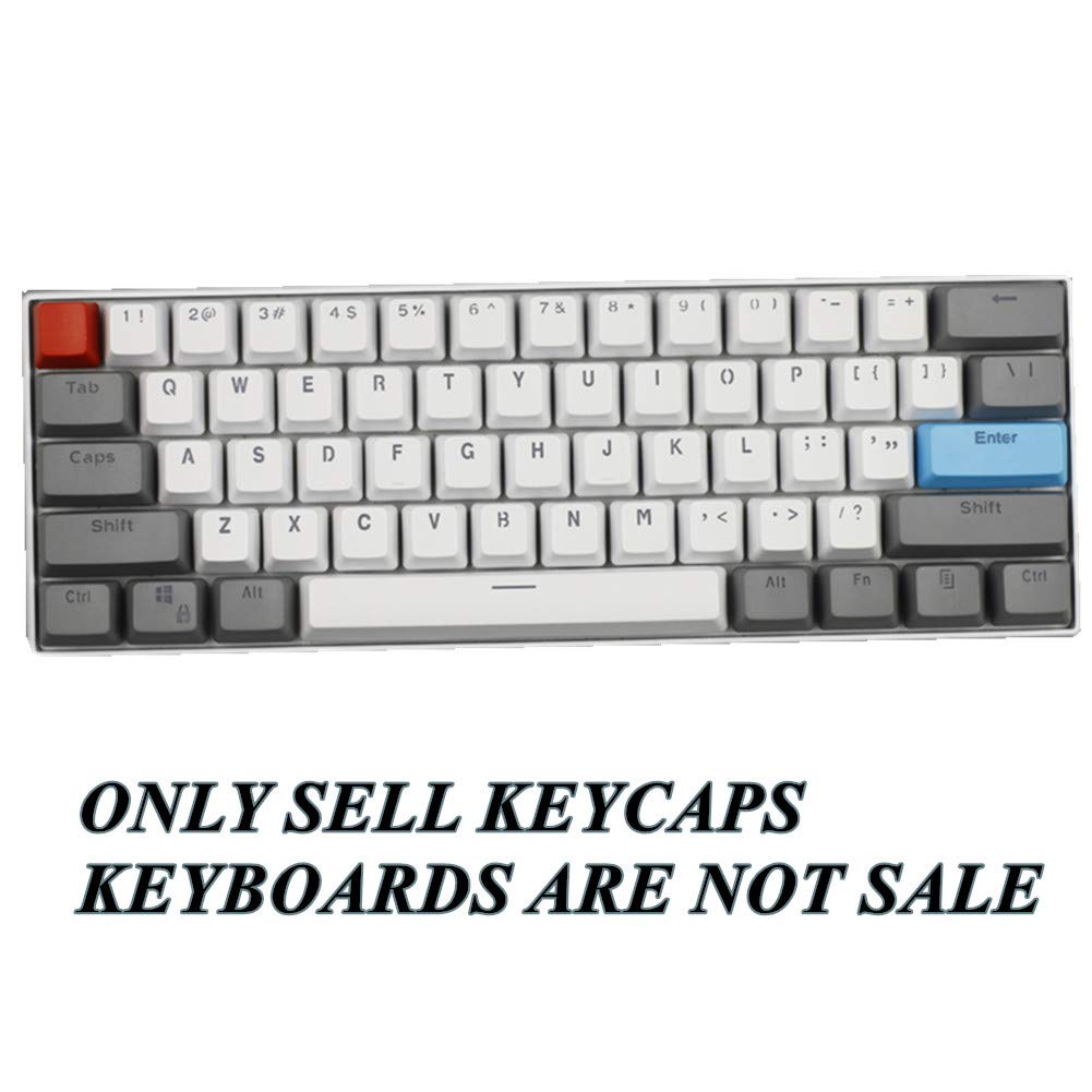 Buy Sunzit Keycaps, 61 Keycaps Backlight Three-Color Mechanical Keypad ...