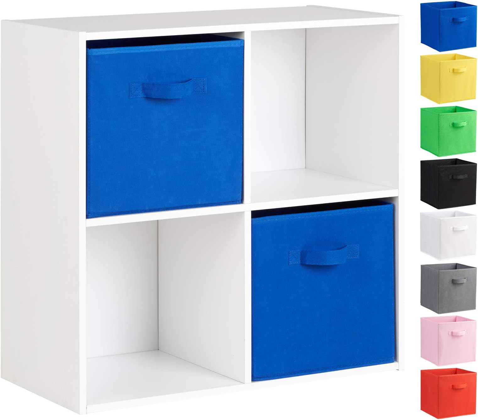 Hartleys 4 Tier White Cube Unit - Choice of Storage Boxes : Amazon.co ...