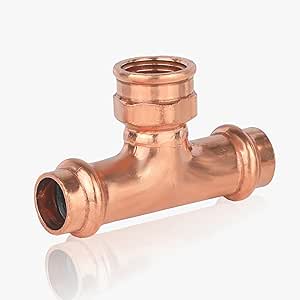 Amazon.com: EFIELD Copper Press Tee, 3/4" x Press Female Tee - LBP ...