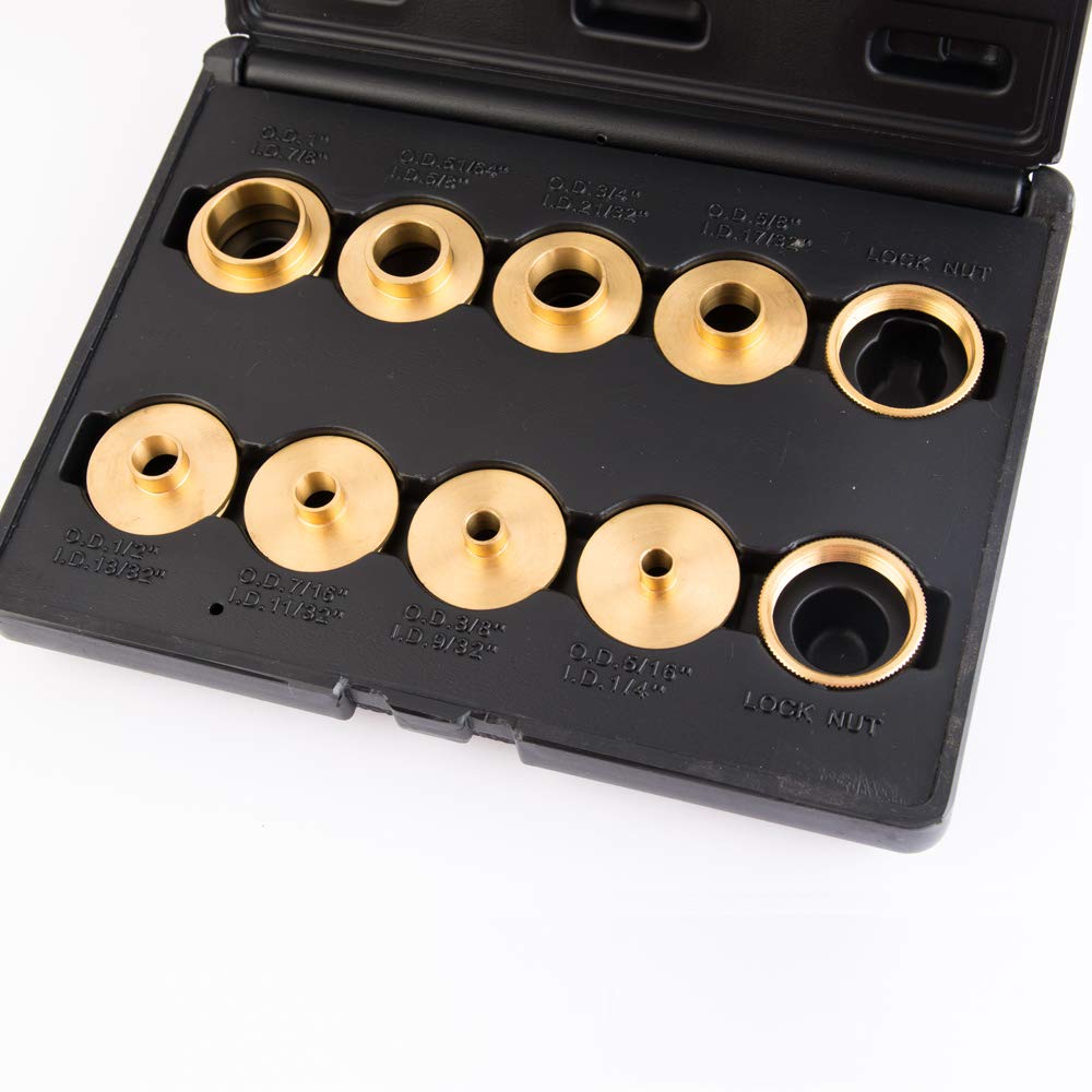 Snapklik.com : OSKOOL 10 Pcs Brass Router Template Bushing Guides Sets ...