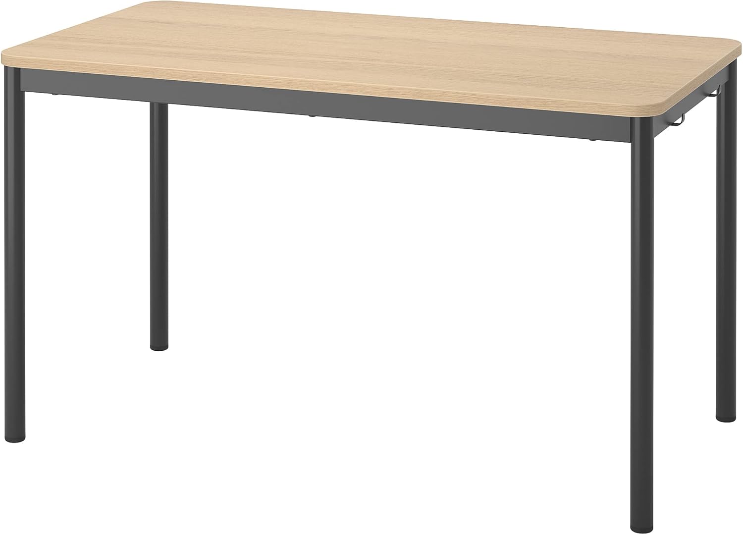 IKEA Tommaryd Table 130 x 70 cm Oak Veneer Stained White / Anthracite ...