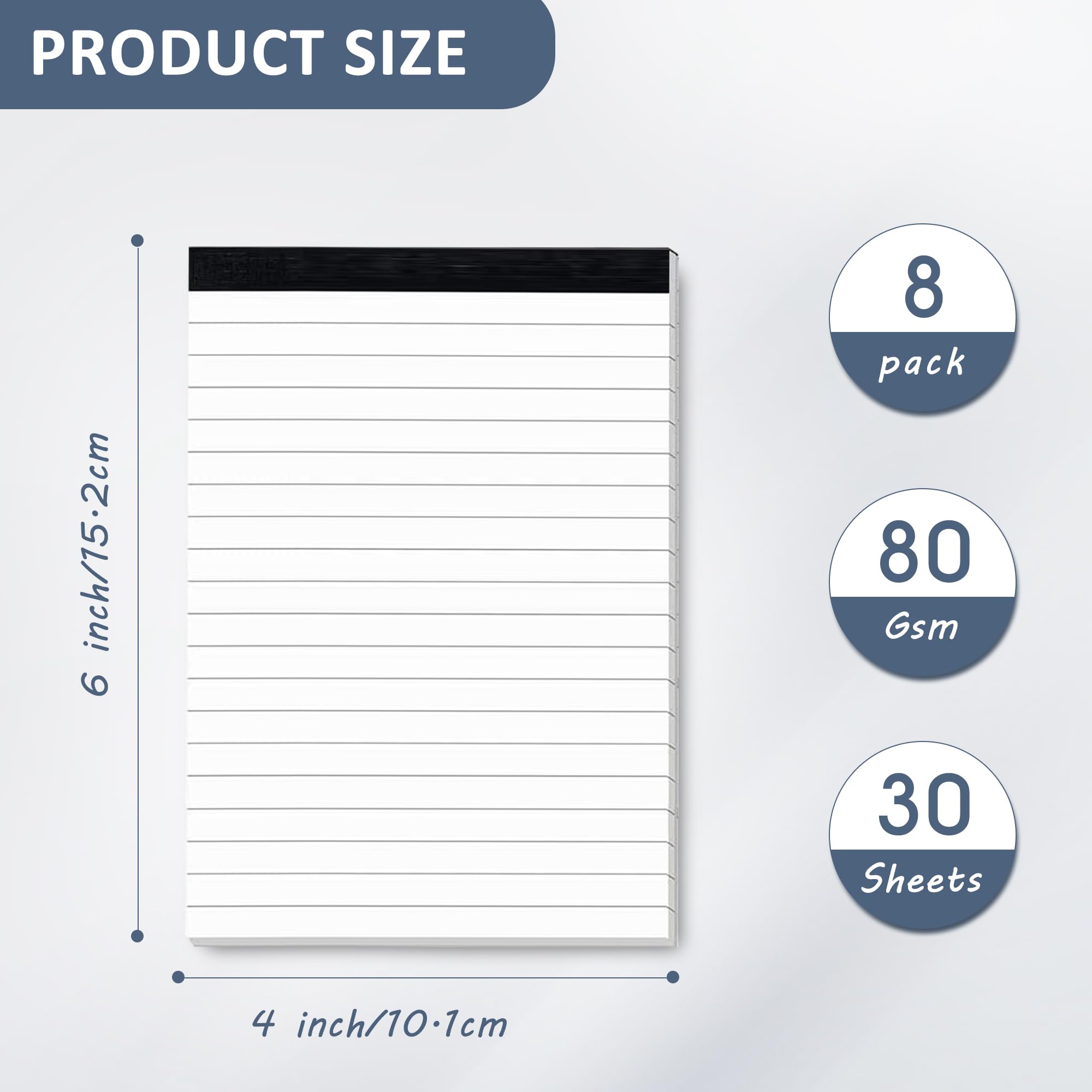 Snapklik.com : 8 Pack Note Pads 4 X 6 Inch Small Notepads For Business ...