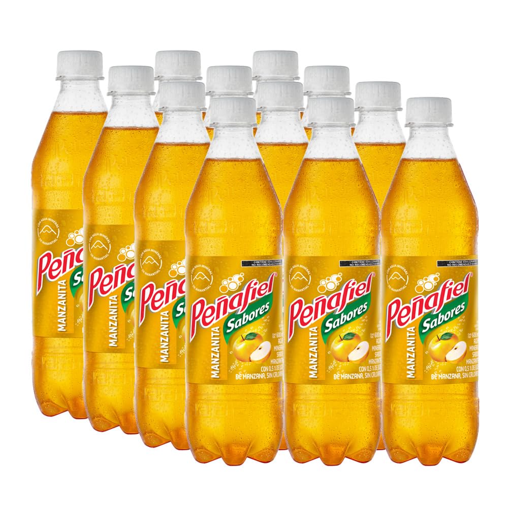 Peñafiel, Refresco Sabor Manzanita 600 ml, Botella Pet (12 pack) : Amazon.com.mx: Alimentos y ...