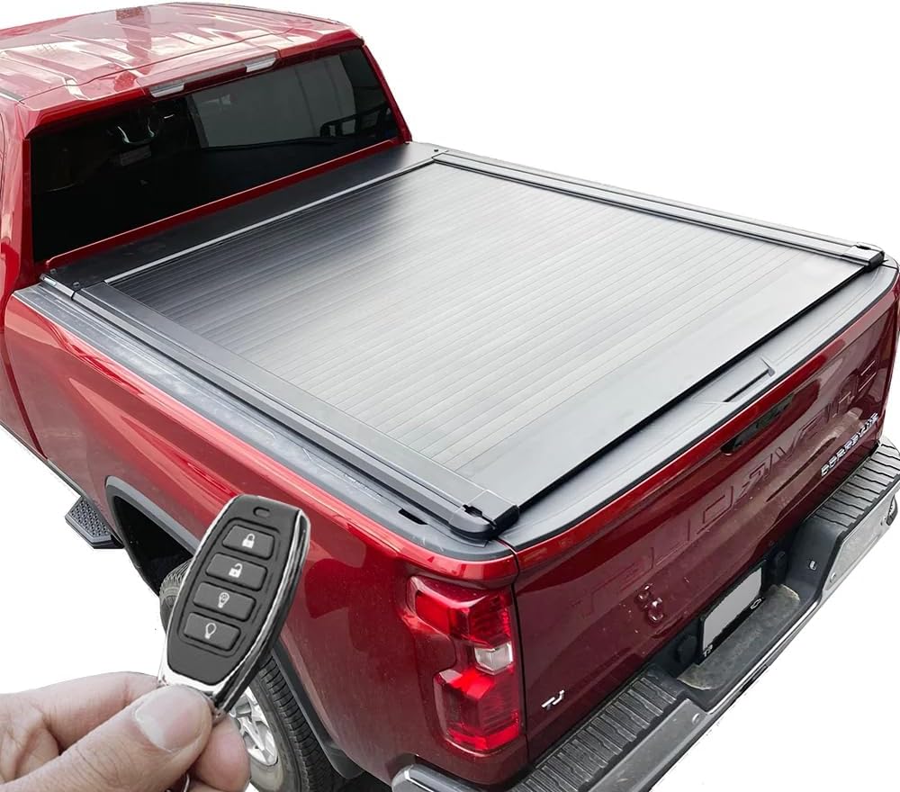 Syneticusa ER Power Retract Hard Tonneau Cover Fits 2020-2025 Silverado ...