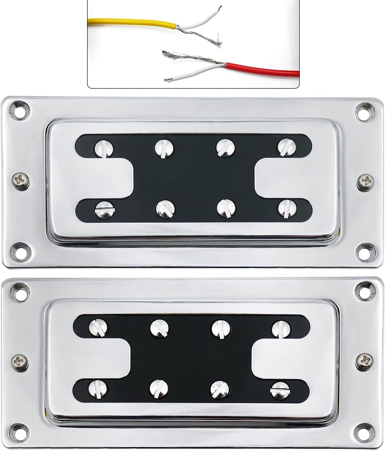 Amazon.com: Mini 4 string Bass Guitar Humbucker Pickups with Black Ring ...