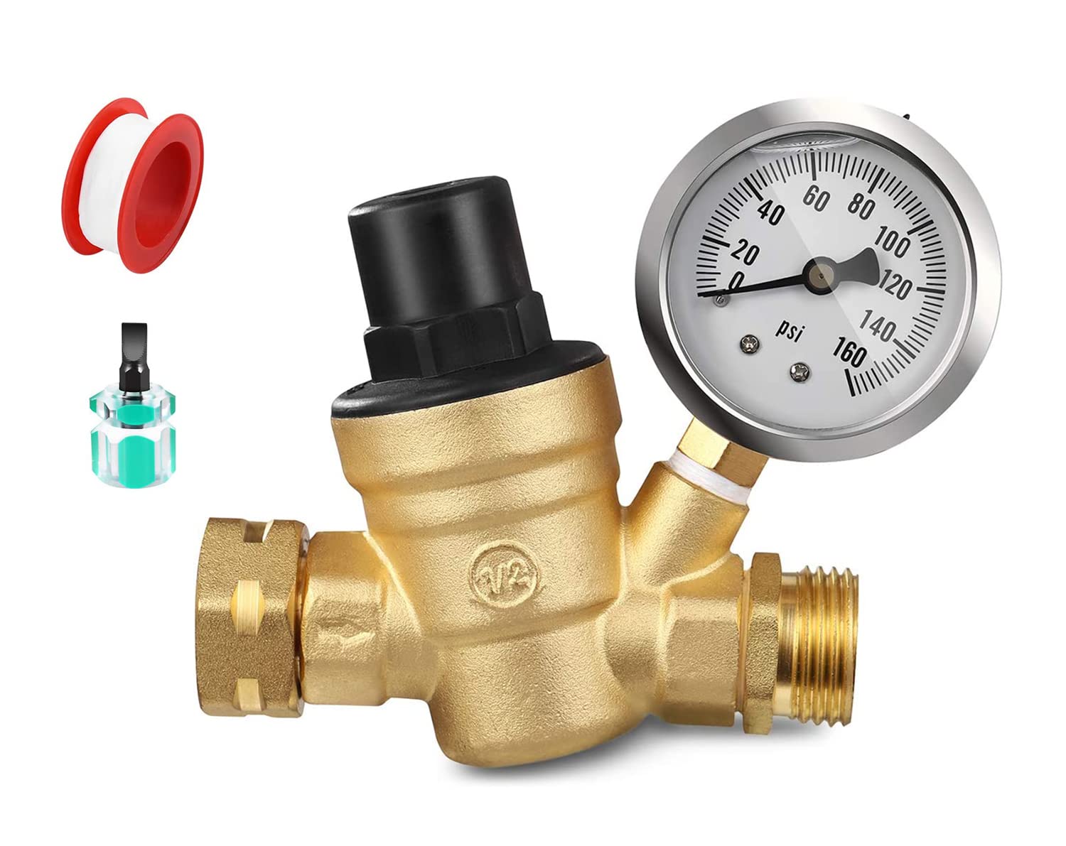 Buy [Upgrade w/ Anti Vibration Oil Filled Gauge, Teflon Tape & Screw ...