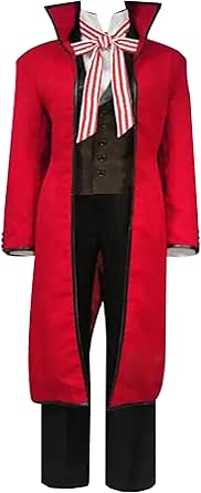 Amazon.com: Nsoking Anime Mens Cosplay Cloak Grell Sutcliff Costume Red ...