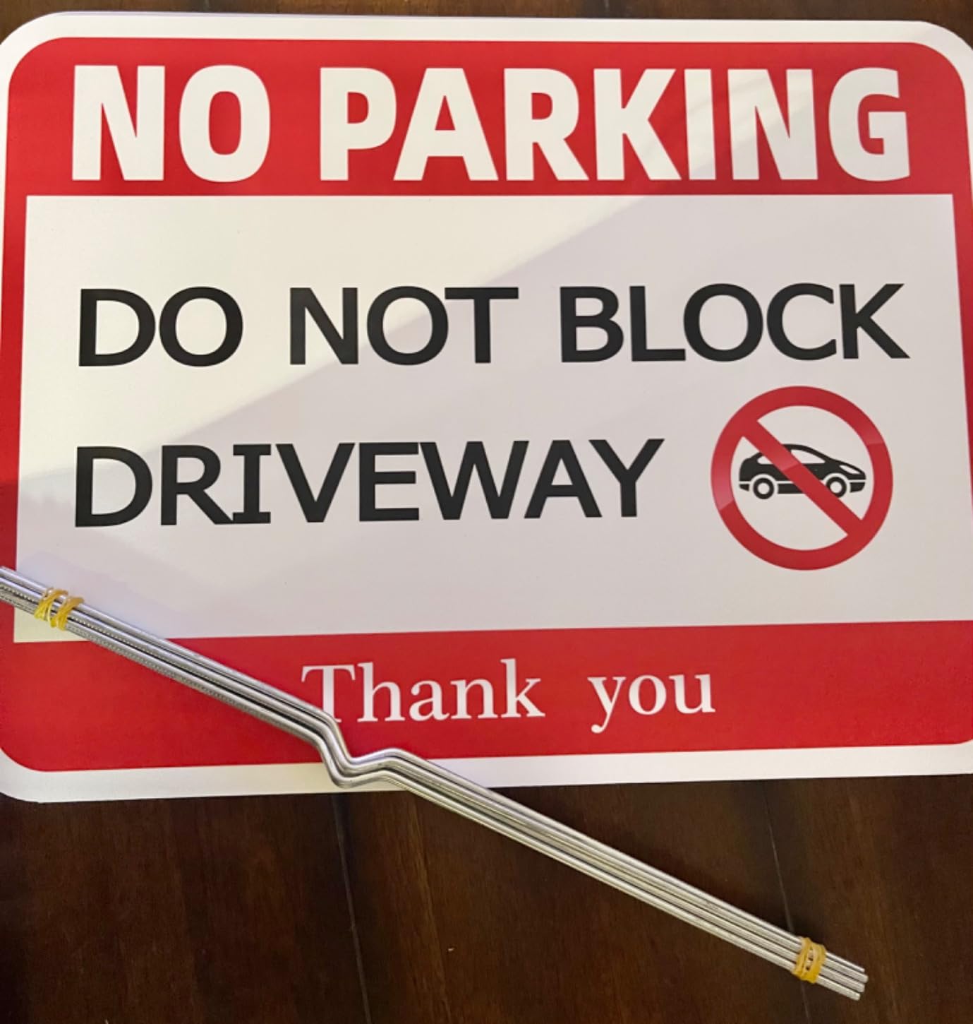 Amazon.com: HFYZZ 4 Pcs 15.7 x 11.8 Inch No Parking Signs Do Not Block ...