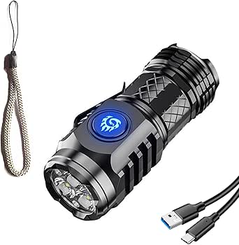 Flashlight With 5 Modes, Powerful Flashlights High Lumens With Eye Lens ...