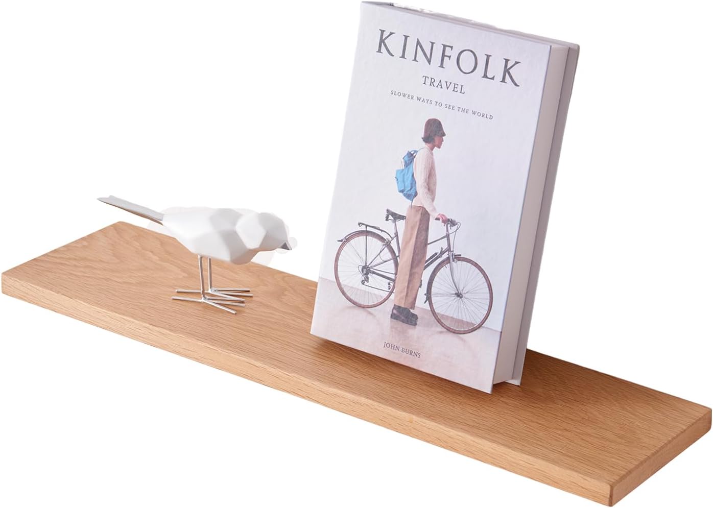 Gieanoo Floating Shelf, 40cm Solid Oak Wood Rustic Wall Shelf Wall ...