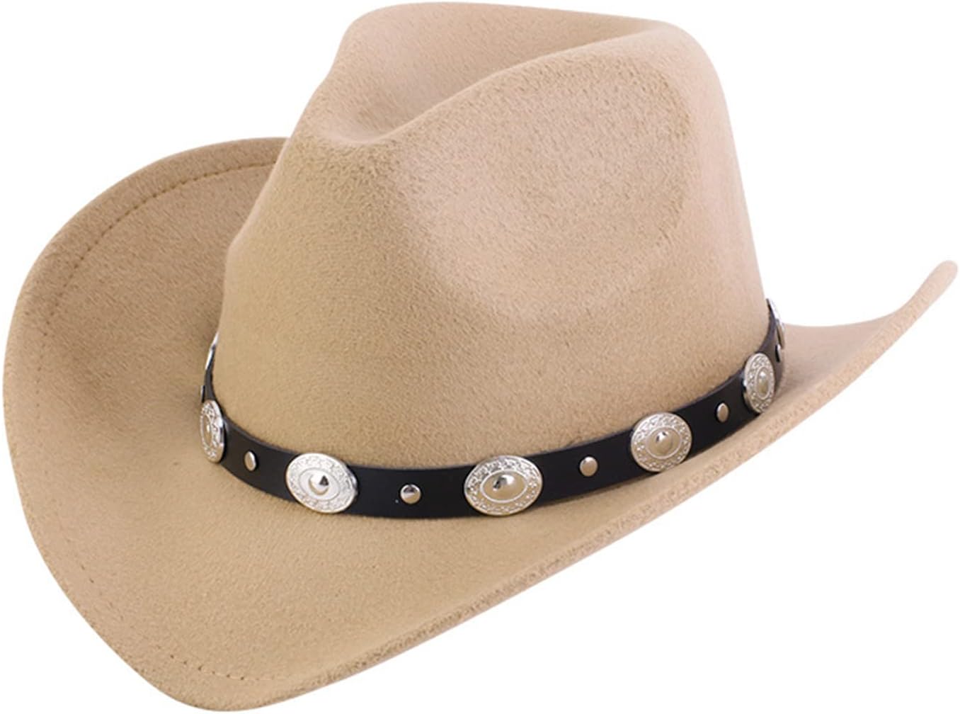 WERTYT Western-Cowboyhut für Damen und Herren mit breiter Krempe ...