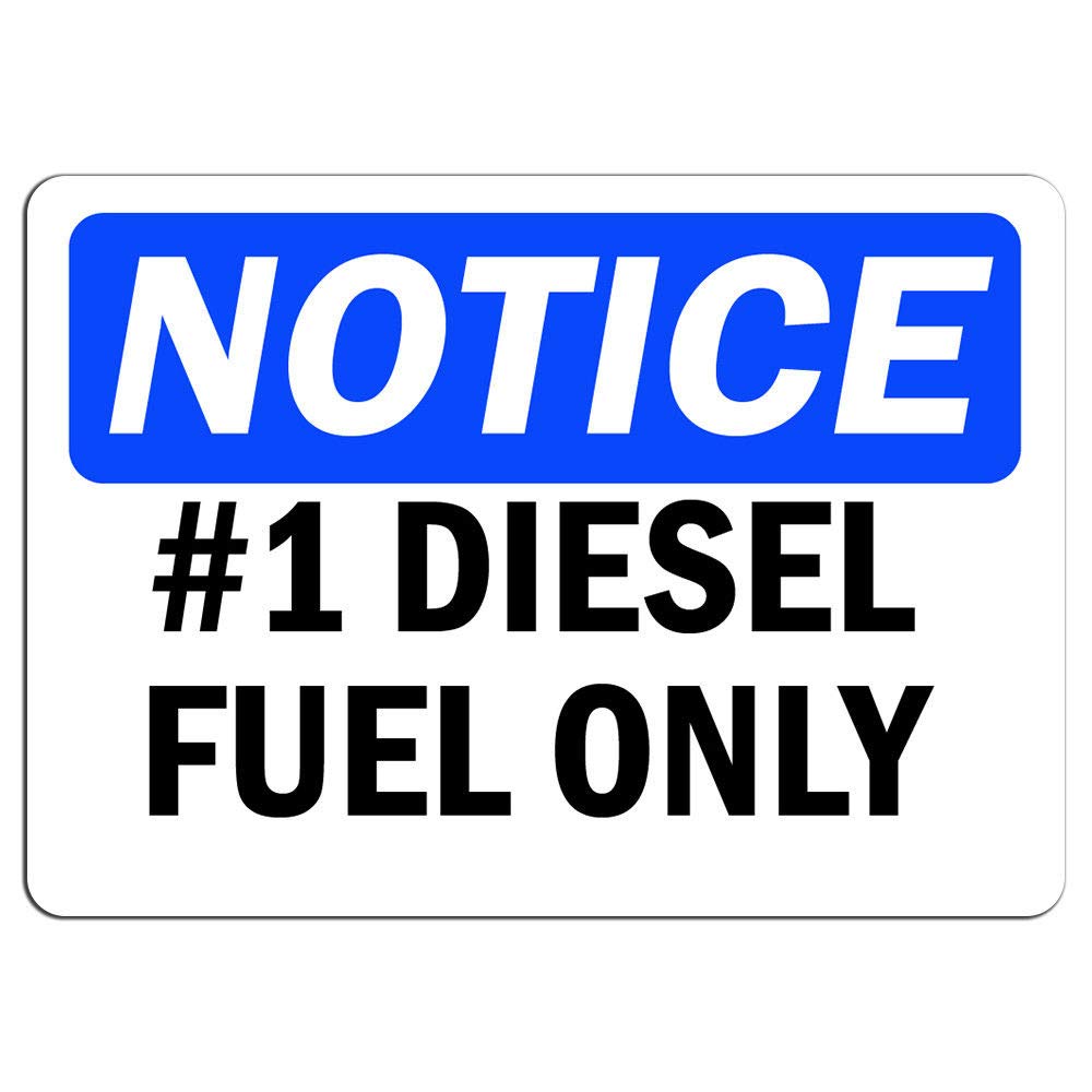 Amazon.com : Notice - #1 Diesel Fuel Only Sign | Label Decal Sticker ...