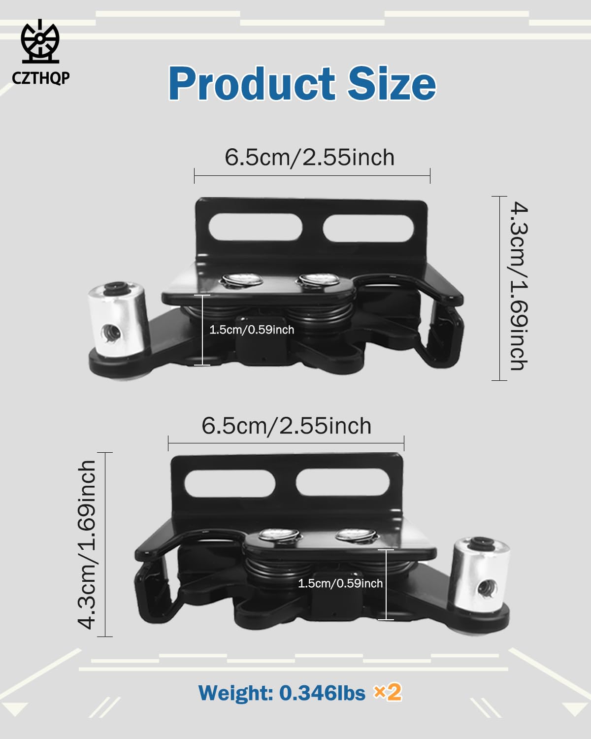 Snapklik.com : CZTHQP 83515 & 83514 Truck Cap Rotary Latches For Leer ...