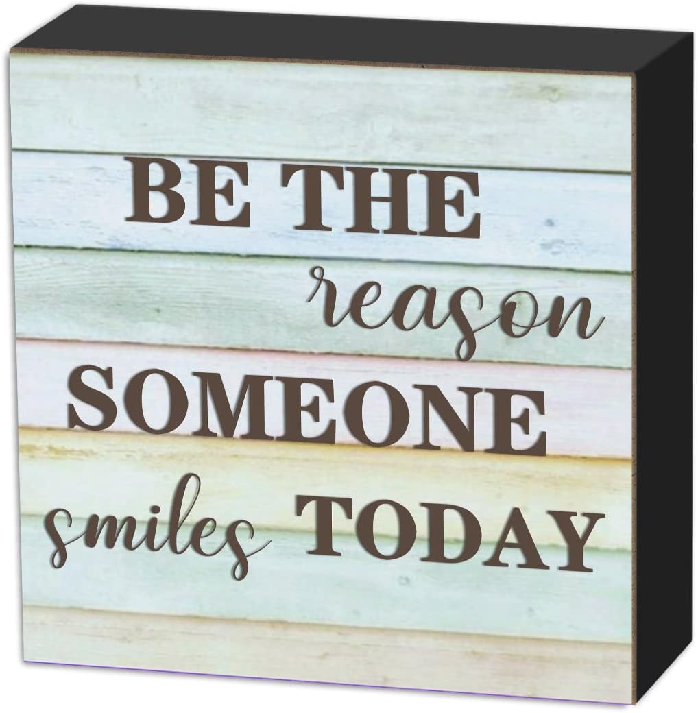 Amazon.com: Be The Reason Someone Smiles Today Wood Box Sign ...