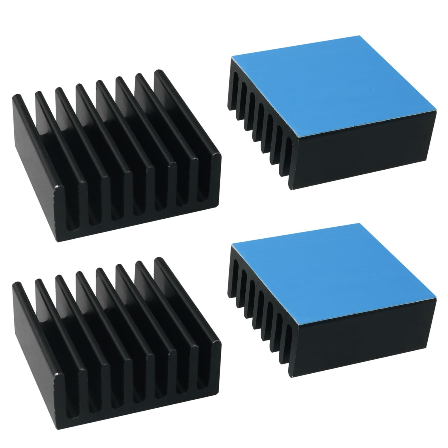 Amazon.com: JJHXSM 4PCS Black Aluminum Heatsink with Thermal Conductive ...