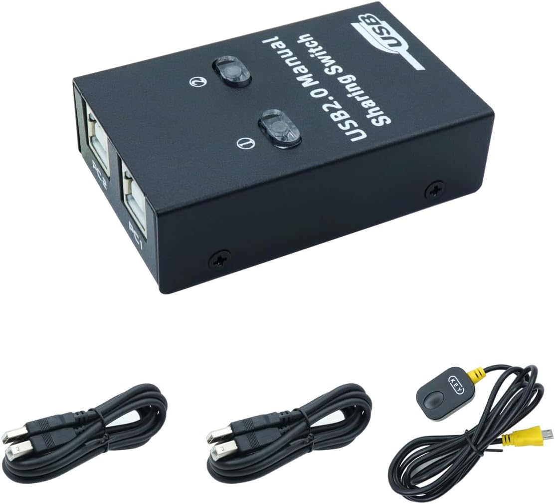 Amazon.com: RIIEYOCA USB 2.0 Sharing KVM Switch USB 2.0 Peripheral ...