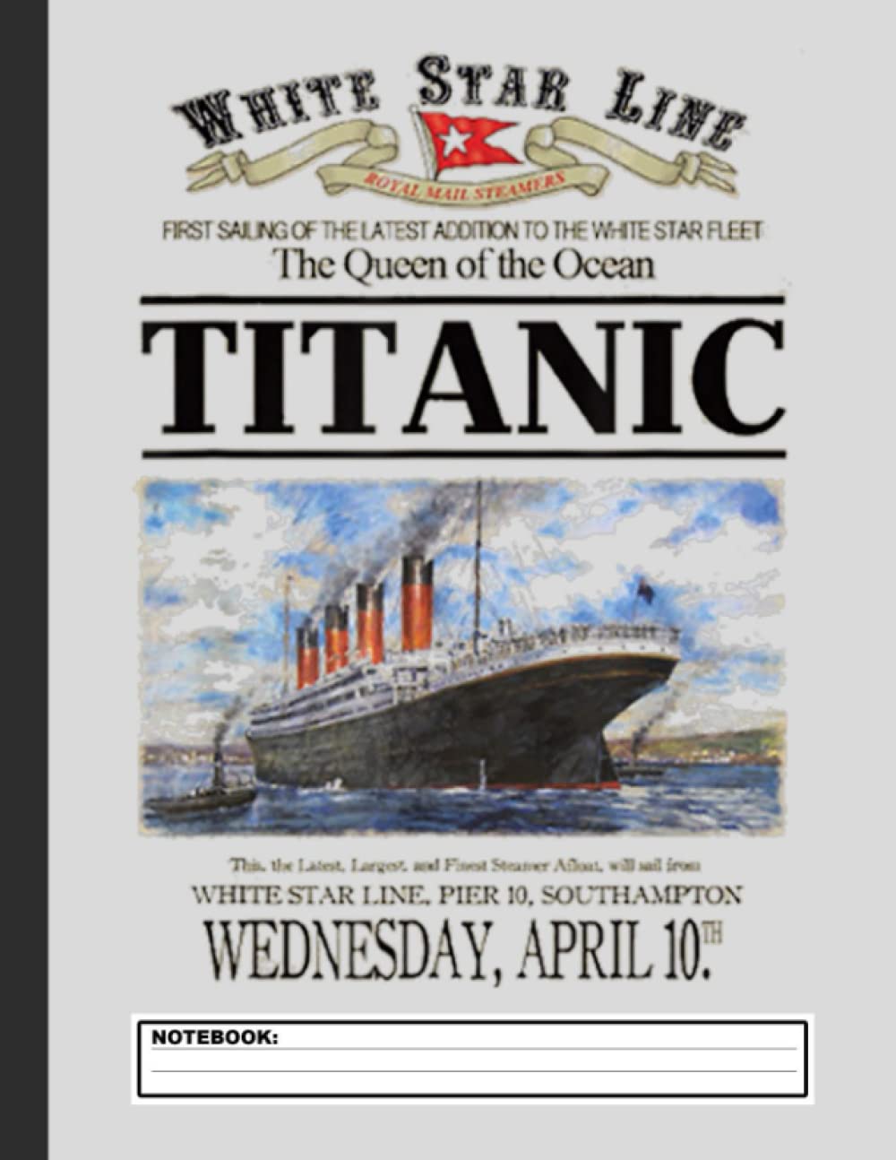 Amazon.com: Titanic Notebook: Blank Lined Journal For College Students ...