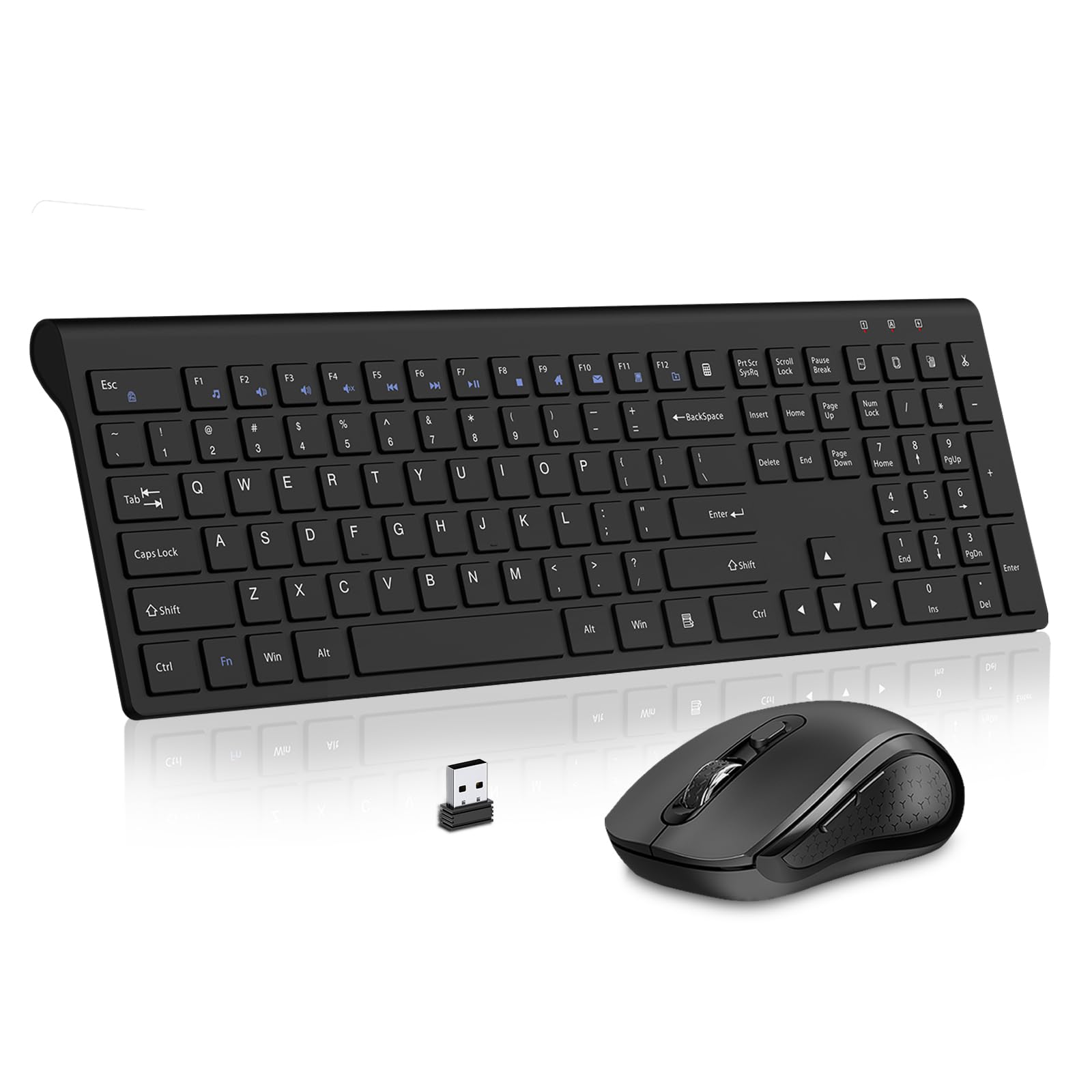Amazon.com: Wireless Keyboard Mouse Combo,Acozykitten 2.4G USB Full ...