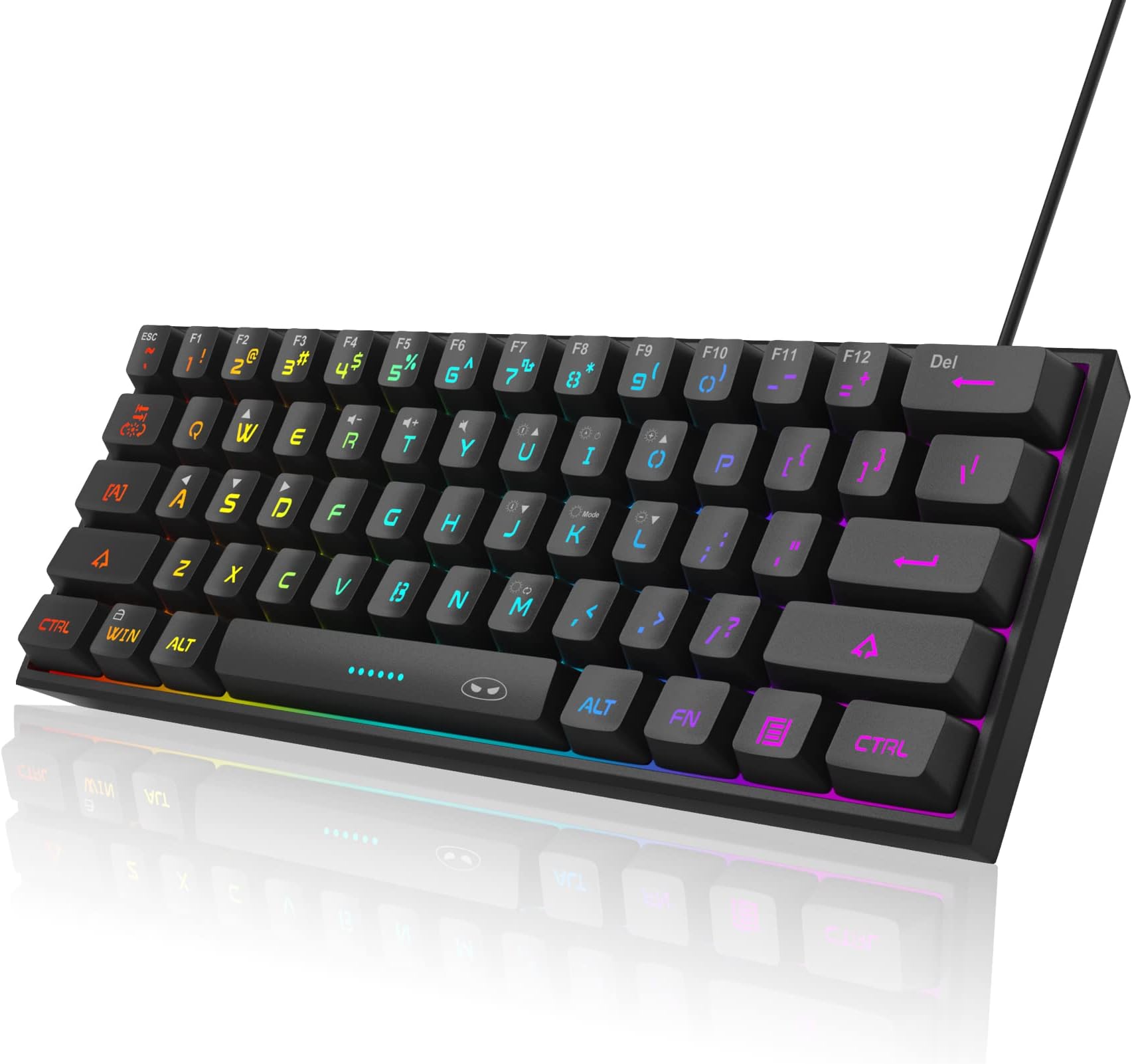 [UK Layout]MageGee TS91 Mini 60% Gaming/Office Keyboard,Waterproof ...