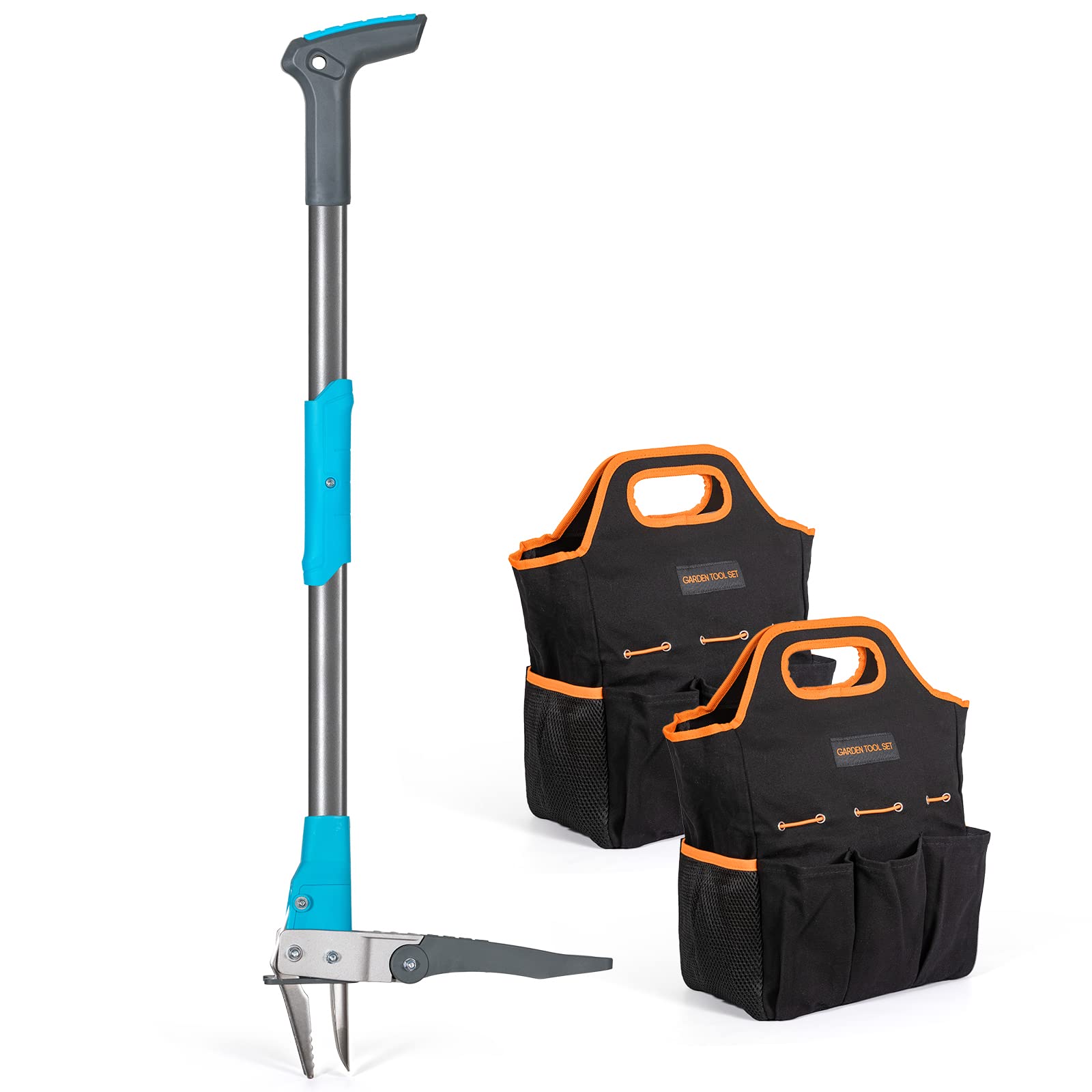 Amazon.com : Royalgarden Weed Puller Tool with 2 Garden Tool Bags, 40in ...