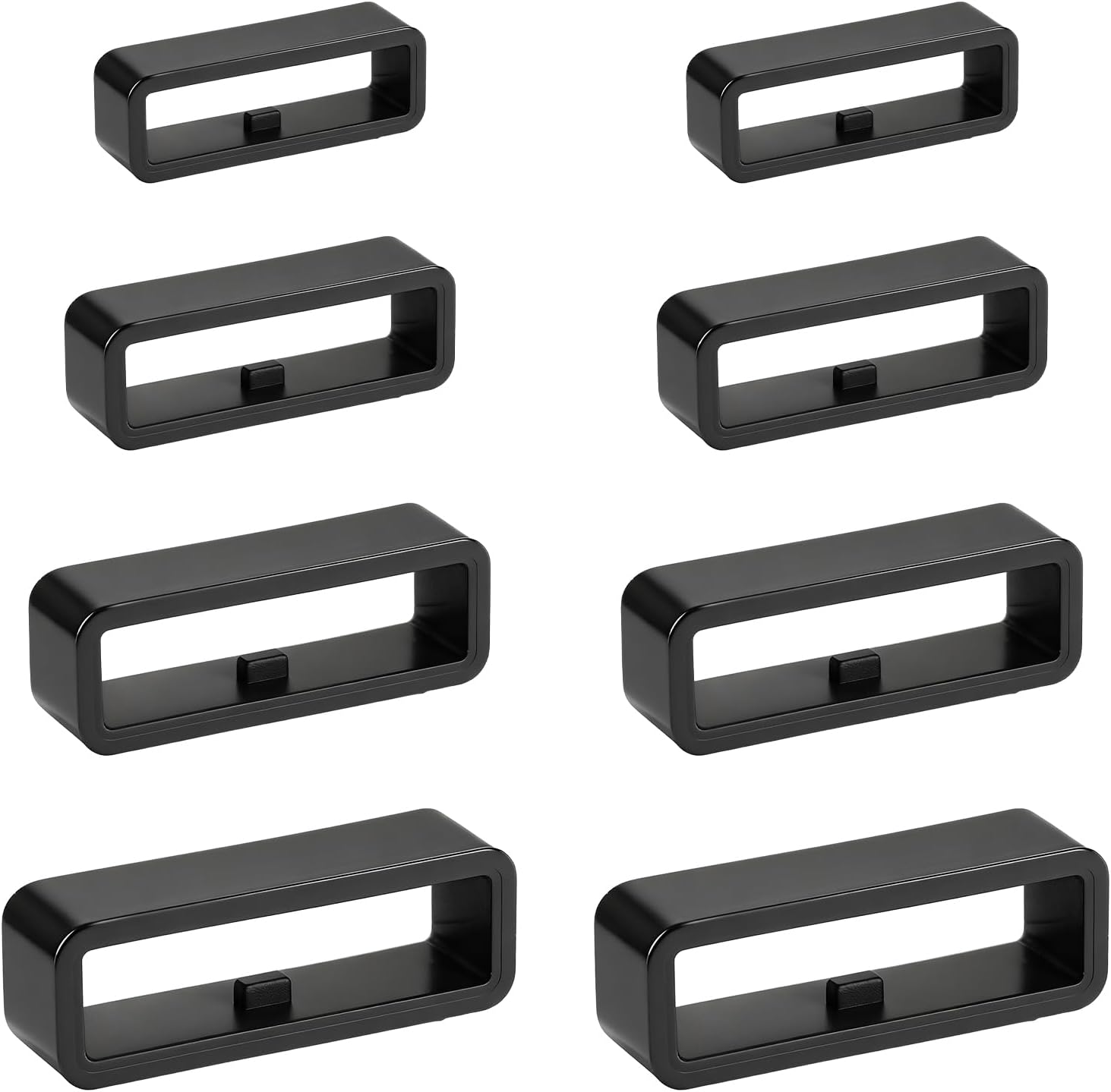 Amazon.com: 8 Pcs Watch Band Keeper, Black Silicone Watch Band Strap ...