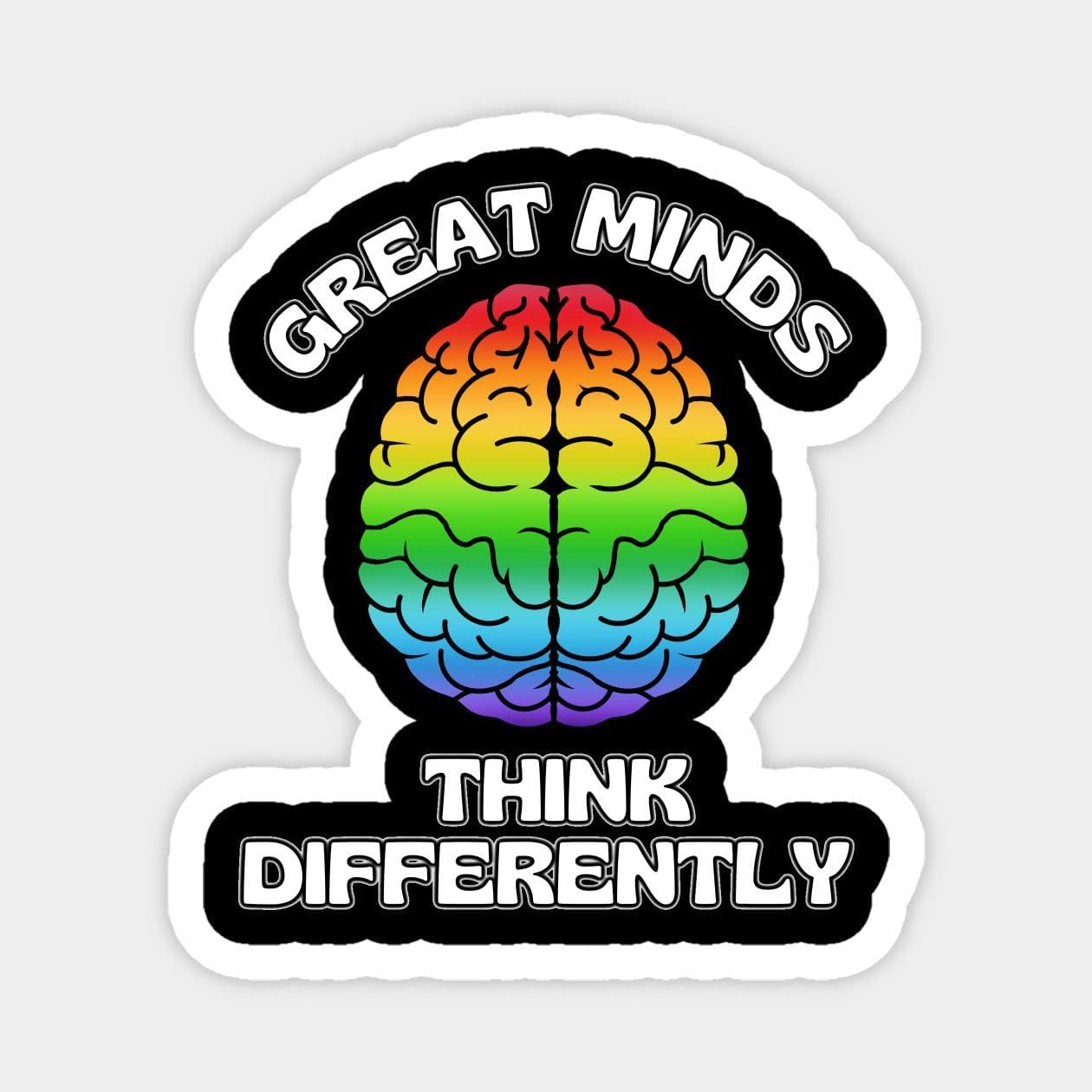 Amazon.com - (Set of 2) Great Minds Think Differently Sticker | Vinyl ...