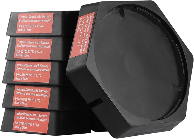 VEVOR RV Leveling Pads, 9 Inch Round Landing Feet, Permanent Attached ...