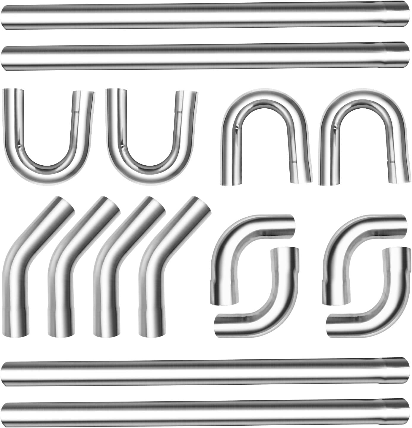 Amazon.com: PHILTOP 3" Exhaust Pipe Kit, Mild Steel DIY Custom Exhaust ...