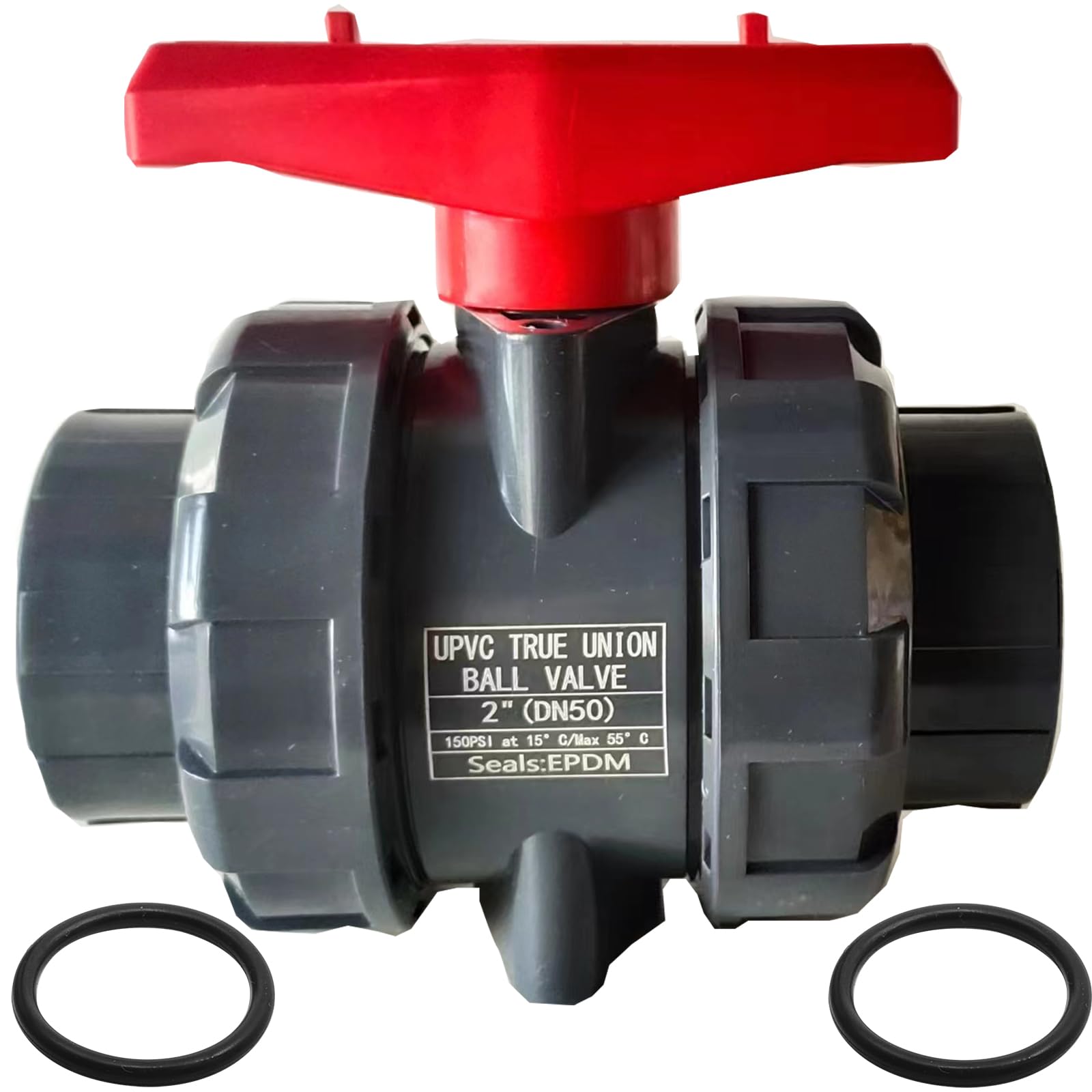 Amazon.com: YTFSA Full Port PVC Union Ball Valve, 2" Inch (DN50) True ...
