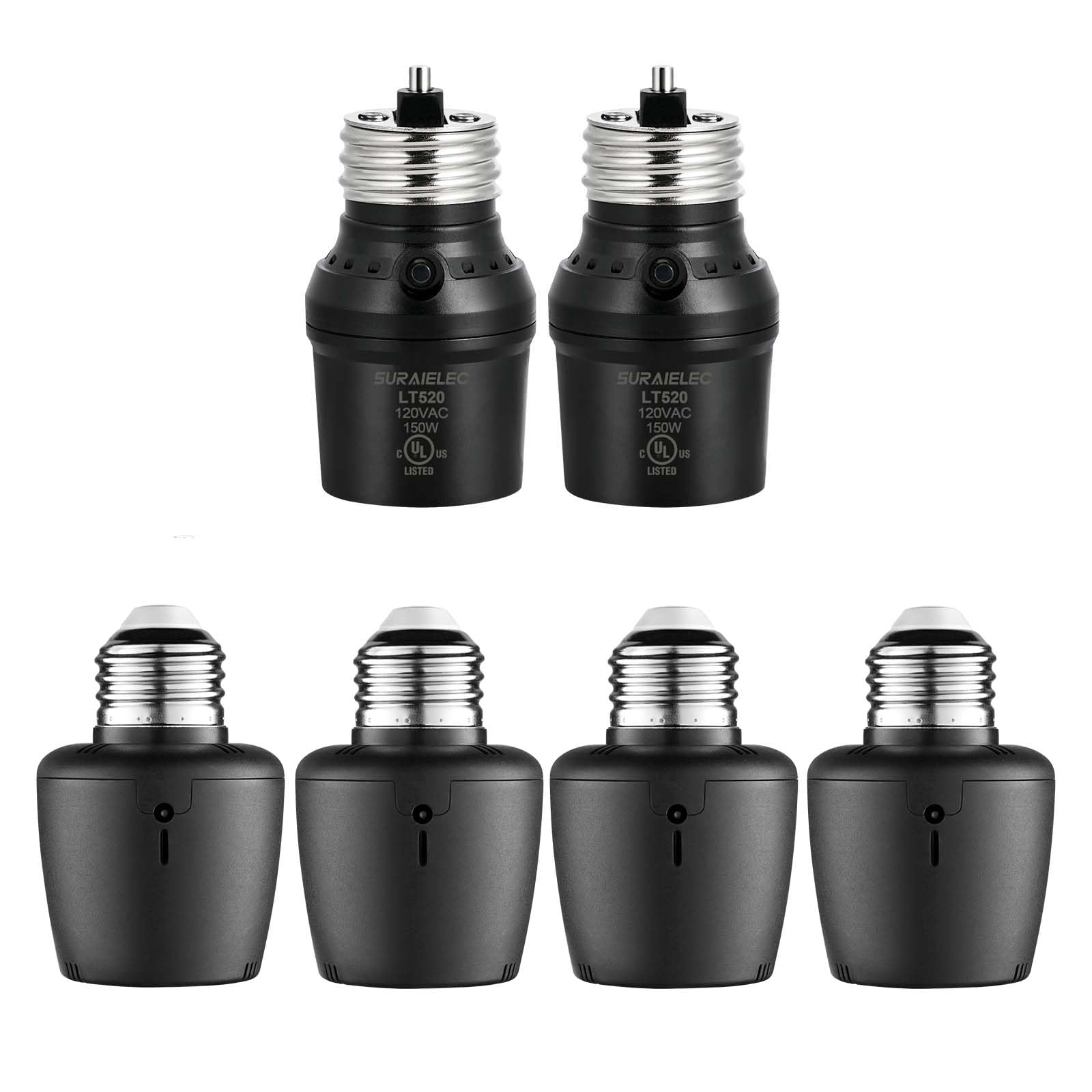 SURAIELEC Light Sensor Socket, Dusk to Dawn Sensor, E26 E27 Light Bulb ...
